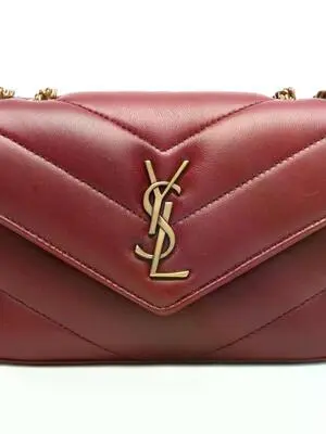 Saint Laurent Mini Loulou Chevron-quilted Shoulder Bag - Red