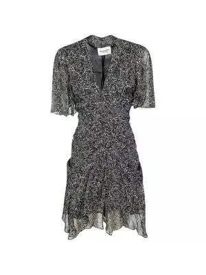 MARANT ETOILE Floral V-neck Mini Dress