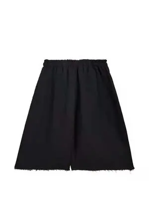 Y3 Raw-cut Shorts With Three Stripes Detail