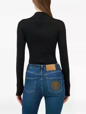 Roberto Cavalli Embroidered Long-sleeve Top