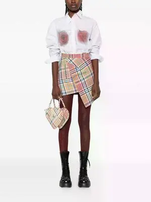 VIVIENNE WESTWOOD Plaid Asymmetric Mini Skirt