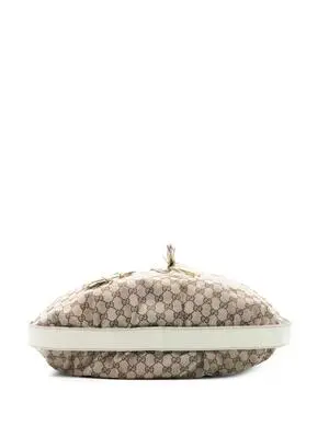 Gucci Gg Canvas Interlocking Icon Drawstring Hobo Shoulder Bag