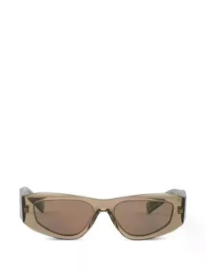 Prada Symbole Rectangular-frame Sunglasses - Brown