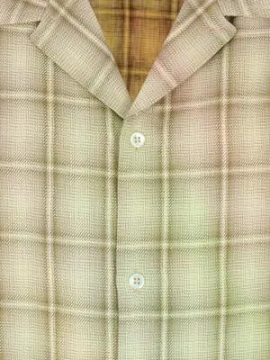 Séfr Ignacio Notched Collar Checked Shirt