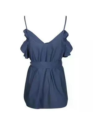 P.a.r.o.s.h Ruffled Belted Blouse