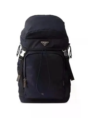 Prada Re-nylon Backpack With Leather Trim - Blue