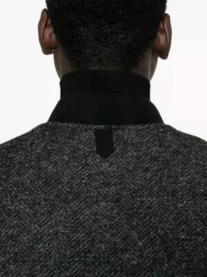 Canali Herringbone Pattern Pocket Jacket