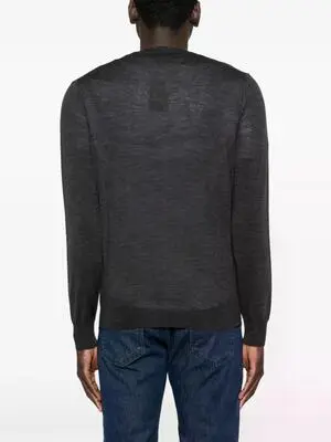 Canali V-neck Button-fastening Cardigan - Grey