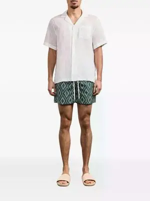 Frescobol Carioca Rio Printed Swim Short - Green