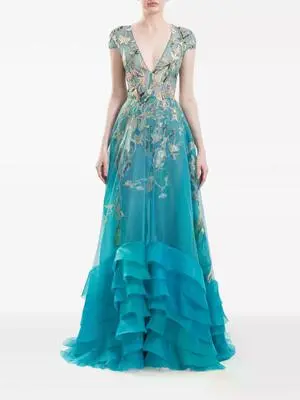 SAIID KOBEISY Floral Print Maxi Dress