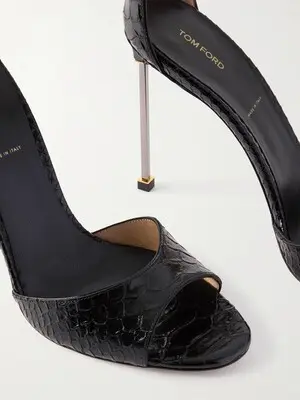 TOM FORD Snake-effect Leather Sandals