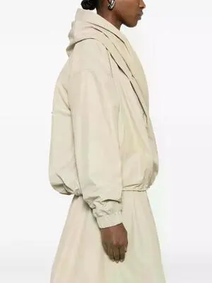 Brandon Maxwell Draped Hood Leisure Jacket