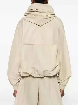 Brandon Maxwell Draped Hood Leisure Jacket