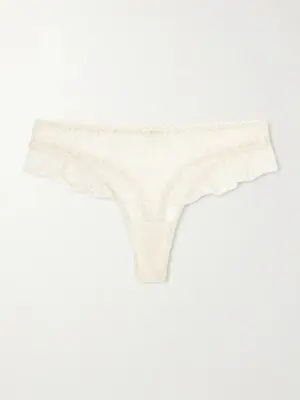 ERES Seigle Embroidered Mesh Briefs - Cream