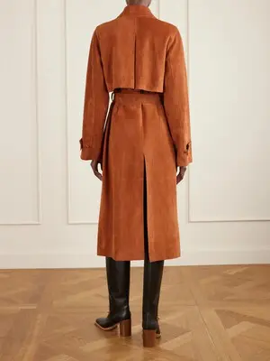 Gabriela Hearst Lyra Belted Suede Coat - Brown