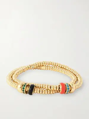 ROXANNE ASSOULIN Corduroy Beaded Bracelets - Gold