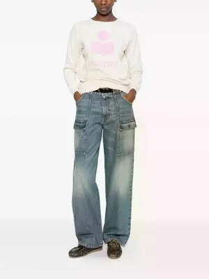 MARANT ETOILE Crewneck Sweatshirt With Logo Detail
