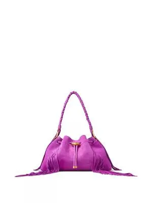JIMMY CHOO Cinch M Fringed Shoulder Bag - Purple