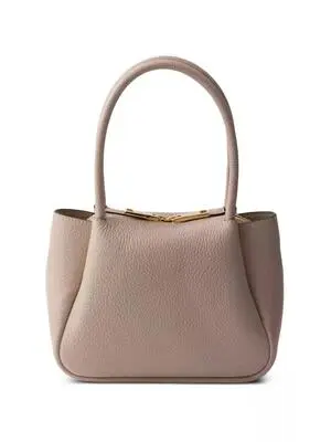Prada Mini Leather Tote - Neutrals