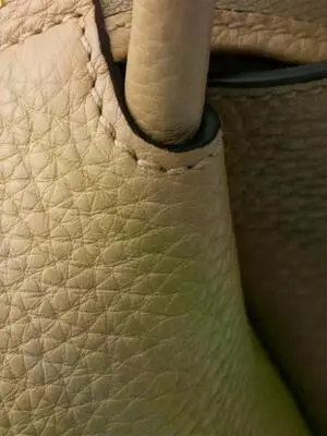 Prada Leather Tote Bag With Logo Detail - Neutrals
