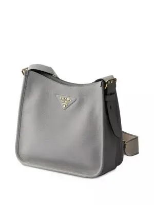 Prada Leather Shoulder Bag With Logo