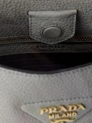 Prada Leather Shoulder Bag With Logo