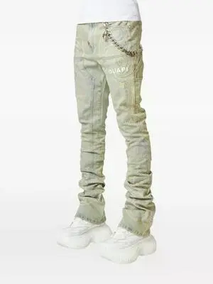 GUAPI Crystal-studded Paisley-print Jeans