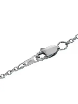 LB EXCLUSIVE 14k White Gold Diamond Round Pendant Necklace