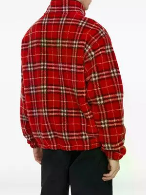 Burberry Check Funnel-neck Fleece Jacket