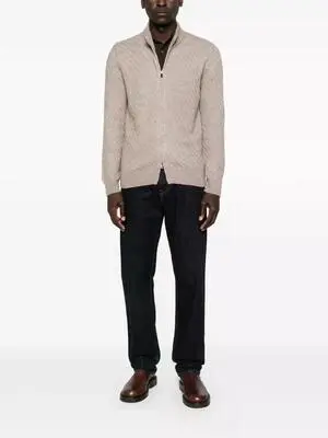 Corneliani Knitted Zip Cardigan