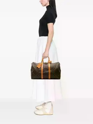 LOUIS VUITTON 1992 Monogram Keepall 45 Travel Bag - Brown