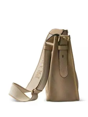 Prada Leather Shoulder Bag With Logo