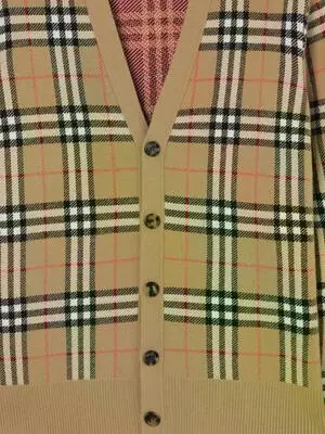 Burberry Check Pattern Cardigan