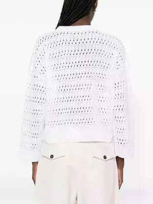 Brunello Cucinelli Round-neck Open Knit Sweater