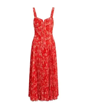 Cinq À Sept Botanical Floral A-line Dress - Bisou Multi