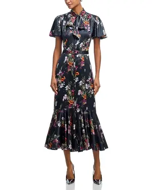 Cinq À Sept Willow Floral Print Dress - Black Multi