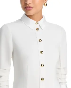 Cinq À Sept Drapey Crepe Lucilla Dress - Ivory