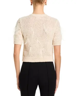 Cinq À Sept Coralie Cardigan Sweater - Natural/sequin