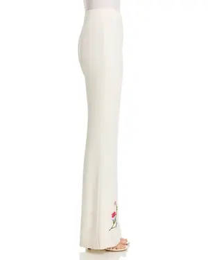 Cinq À Sept Floral Vine Kailyn Pants - Ivory/multi