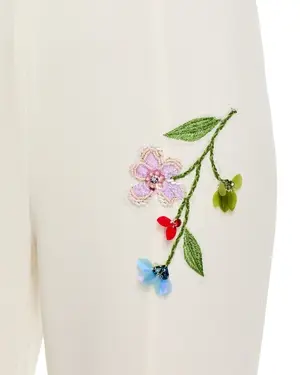 Cinq À Sept Floral Vine Kailyn Pants - Ivory/multi