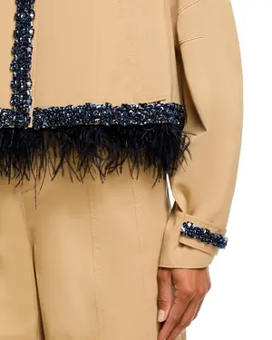 Cinq À Sept Carmila Jacket - Khaki/navy