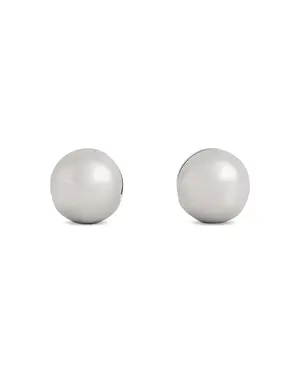 REISS Pollie Ball Huggie Earrings - Silver