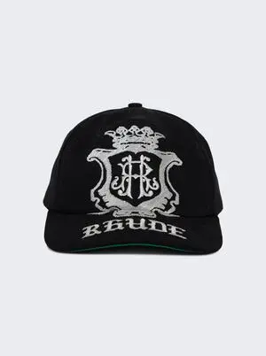 Rhude Grand Cru Crest Curved Brim Cap - Black
