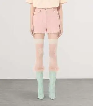 Valentino Garavani Cotton-linen Patch Shorts