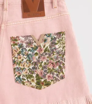 Valentino Garavani Cotton-linen Patch Shorts
