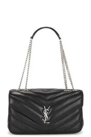 Saint Laurent Loulou Medium Chain Bag - Noir