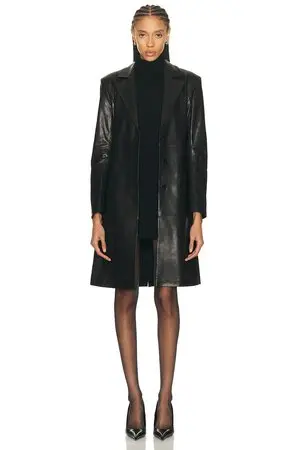 Nour Hammour Eames Leather Coat