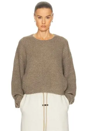 Fear Of God Heavy Waffle 90's Sweater - Homestead Heather