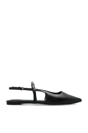 Michael Kors Dina Leather Ballerina Shoes Black
