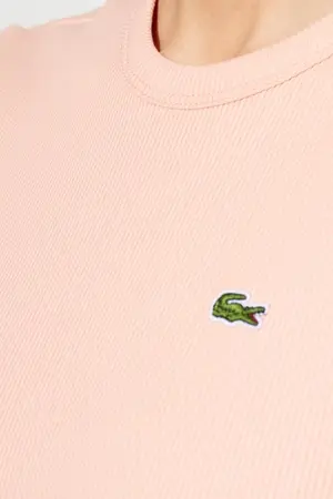 Lacoste Ribbed Fitted Top - Pink